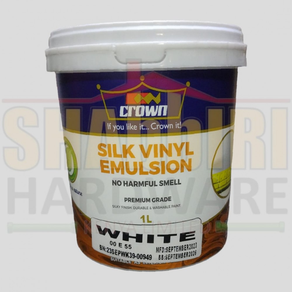 CROWN SILK VINYL 1LTR – Smooth Interior Finish Paint | Best Price in Kenya