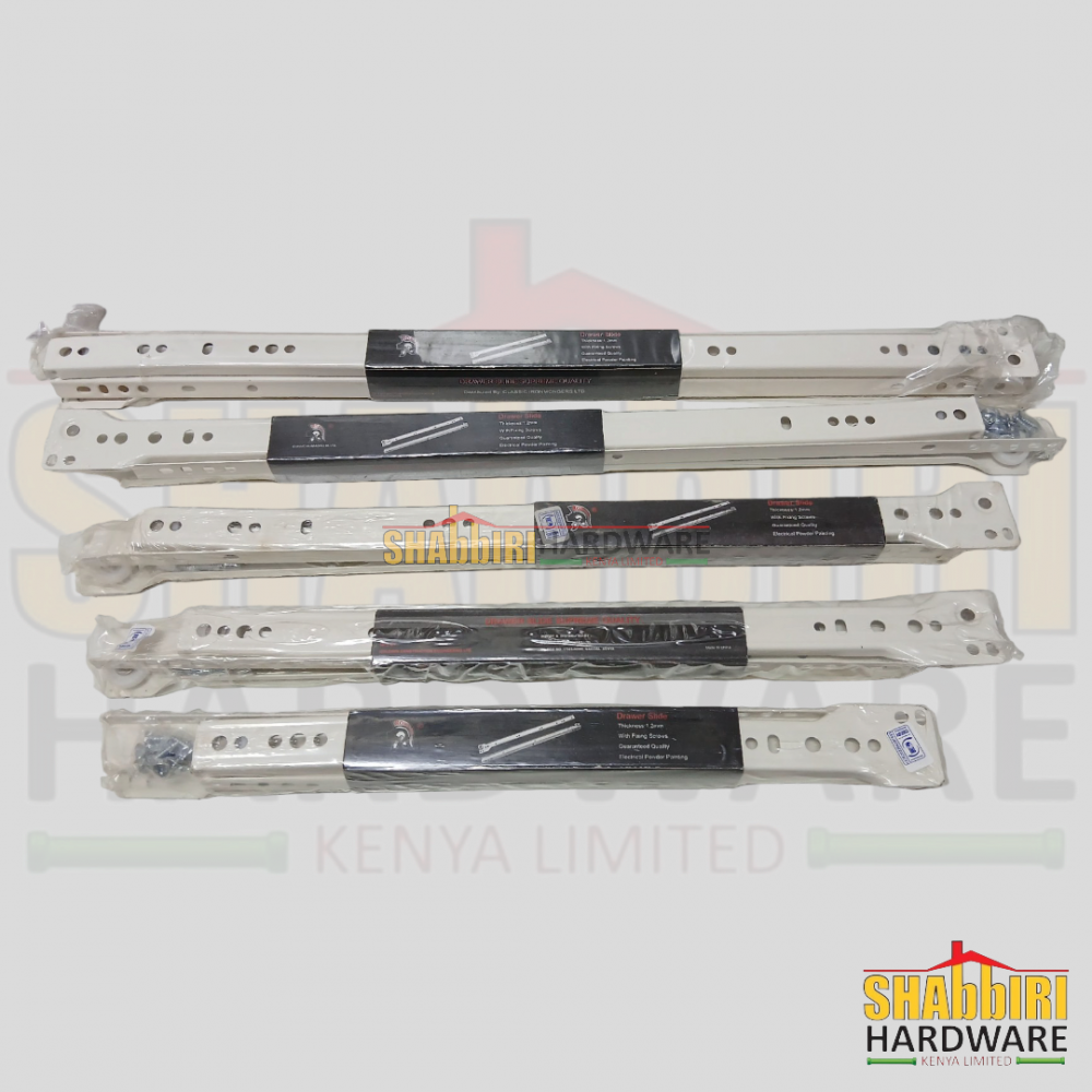 Drawer Slider/Rail White 20" – Best Price in Kenya | Shabbiri Hardware