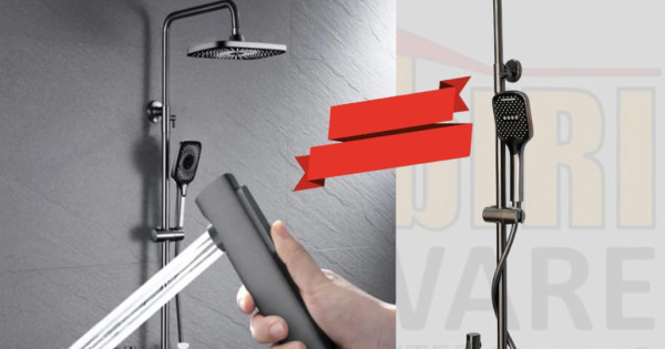 Four Way Piano Shower Set - Gun Grey – Modern Adjustable Shower Kenya