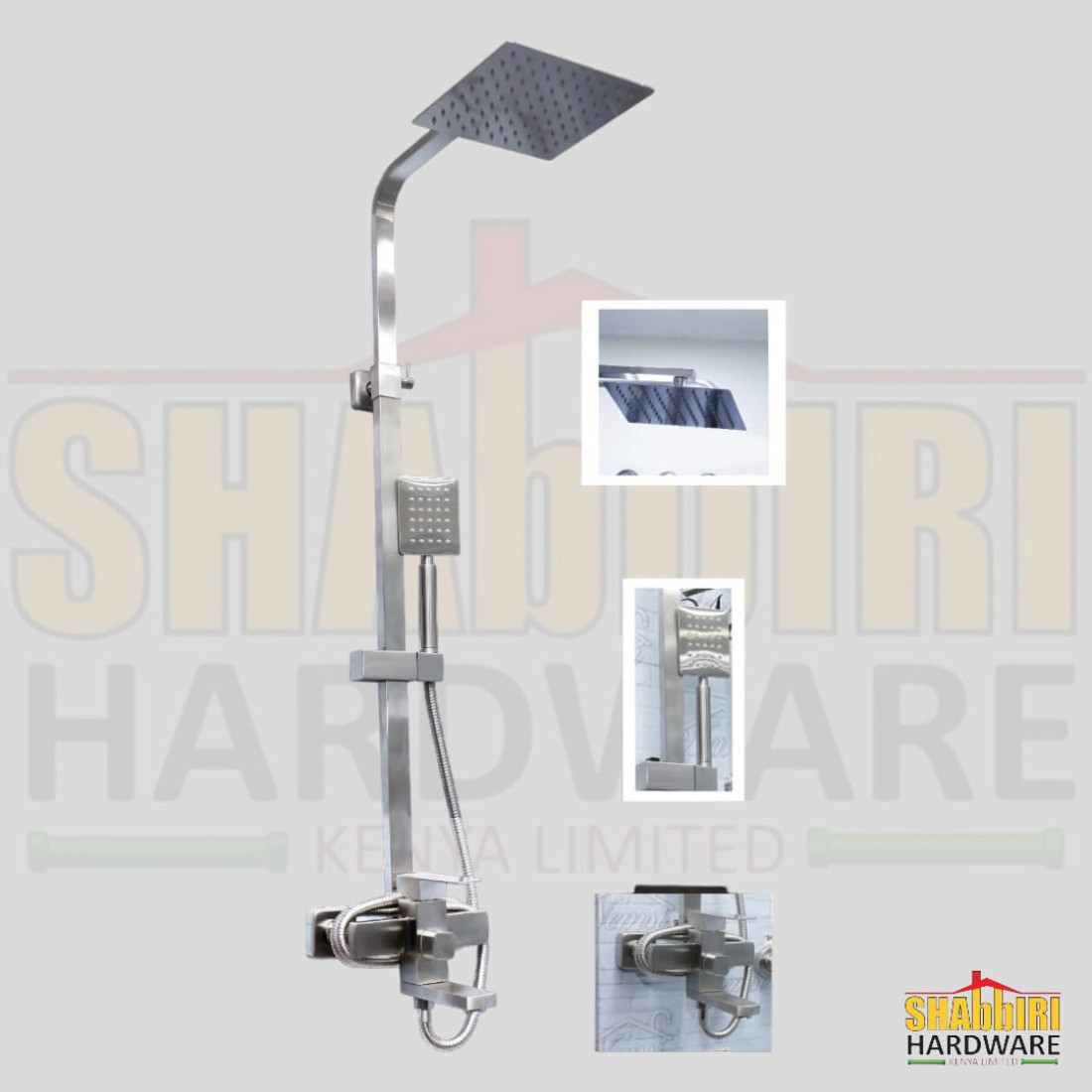 3 Way Slim Square Shower Set – Matt (SS304) | Best Price in Kenya ...