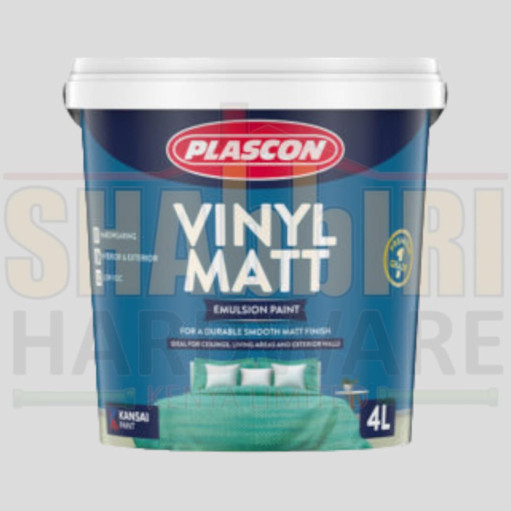 Plascon Vinyl Matt Paint 4LTR – Smooth Finish | Shabbiri Hardware