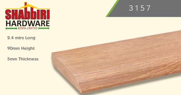 Laminated Skirting 3157 2.4m – Wood-Grain Finish | Shabbiri Hardware Kenya